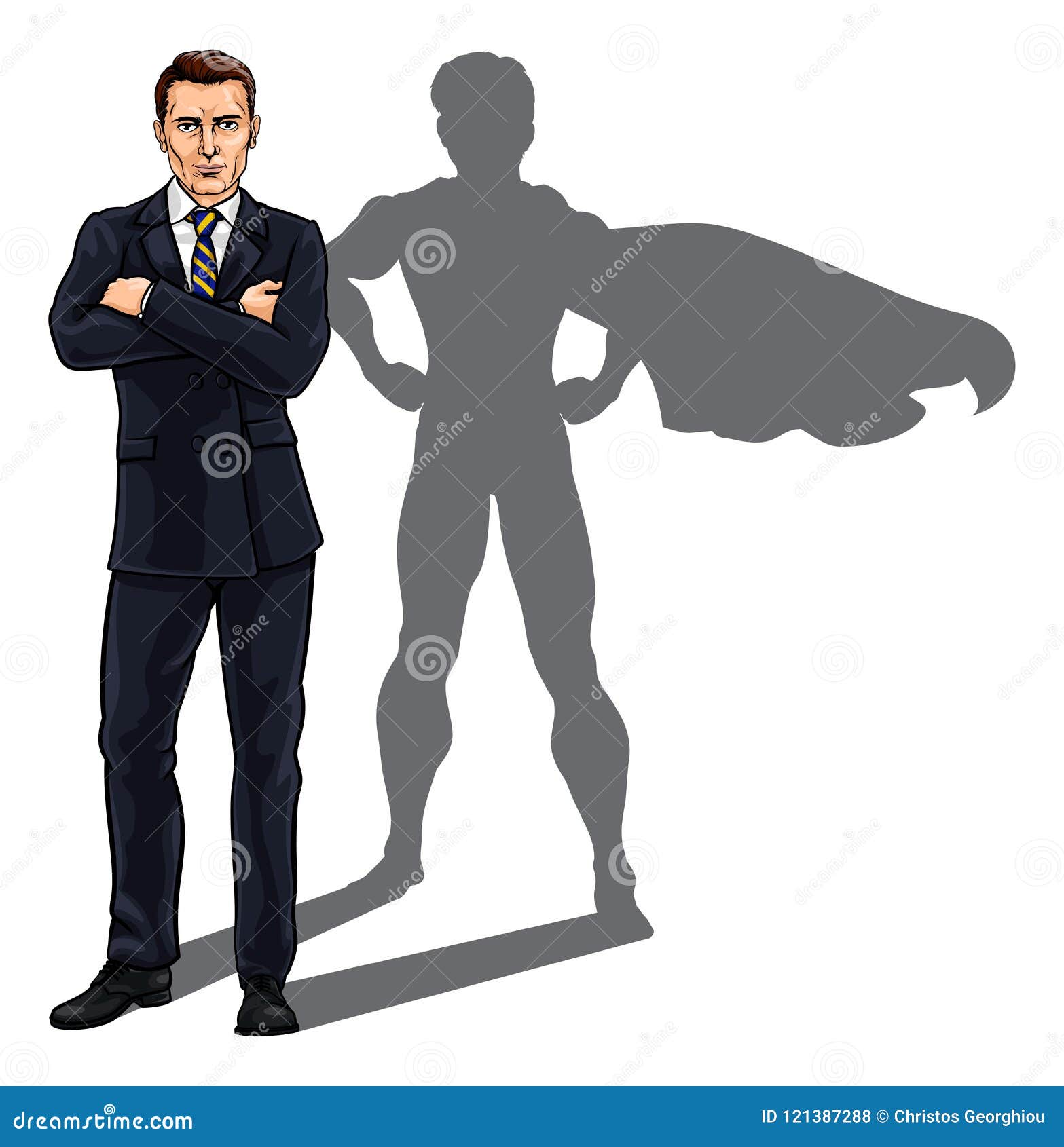 Superhero Business Man Stock Vector Illustration Of Black 121387288