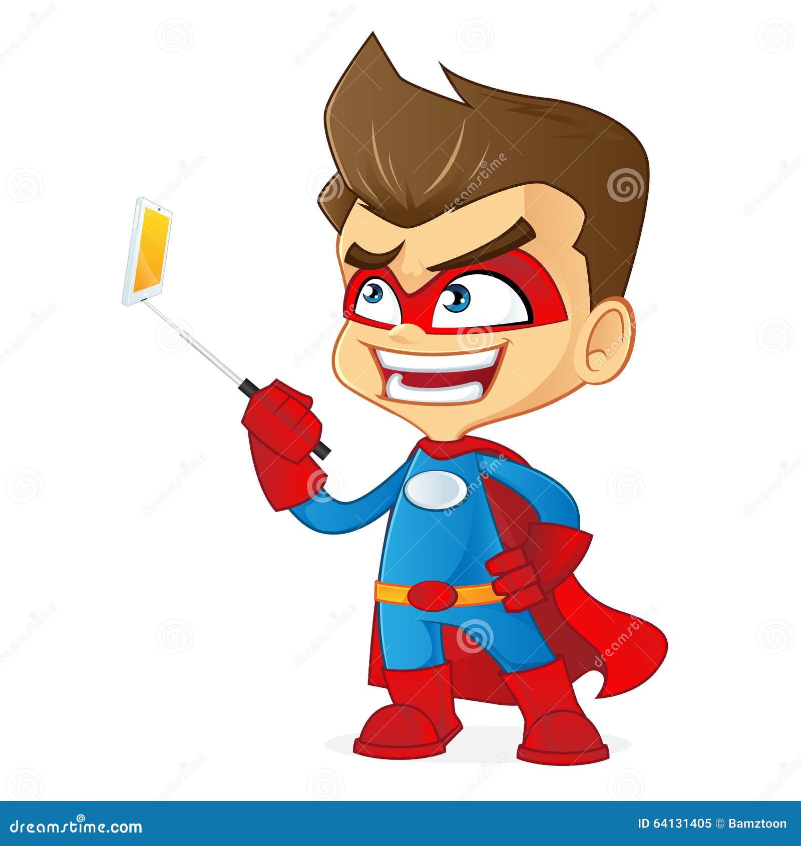 Superhero Taking Off Shirt Vector Illustration | CartoonDealer.com #6139652