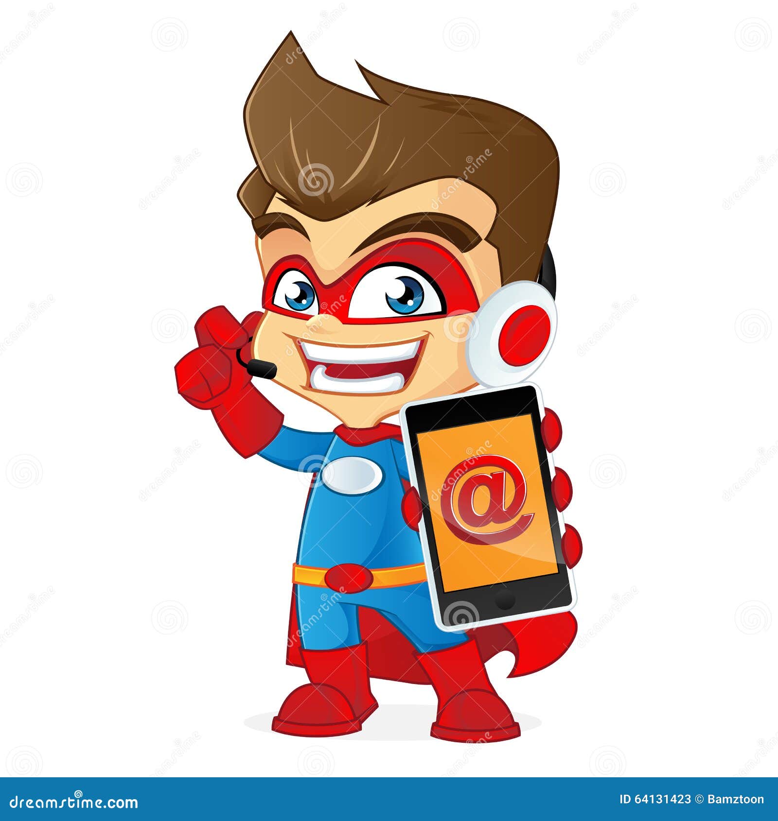 Superhero Holding Question Mark. Vector Character | CartoonDealer.com ...