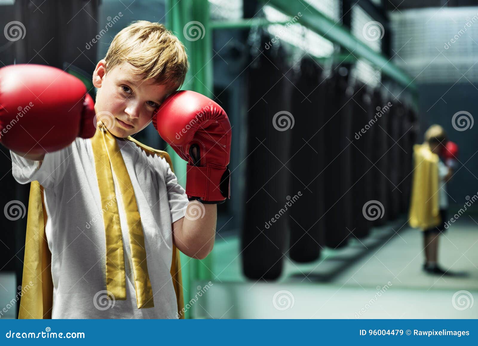 Superhero Champion Boxer Boy Strength Fighter Concept Stock Image ...