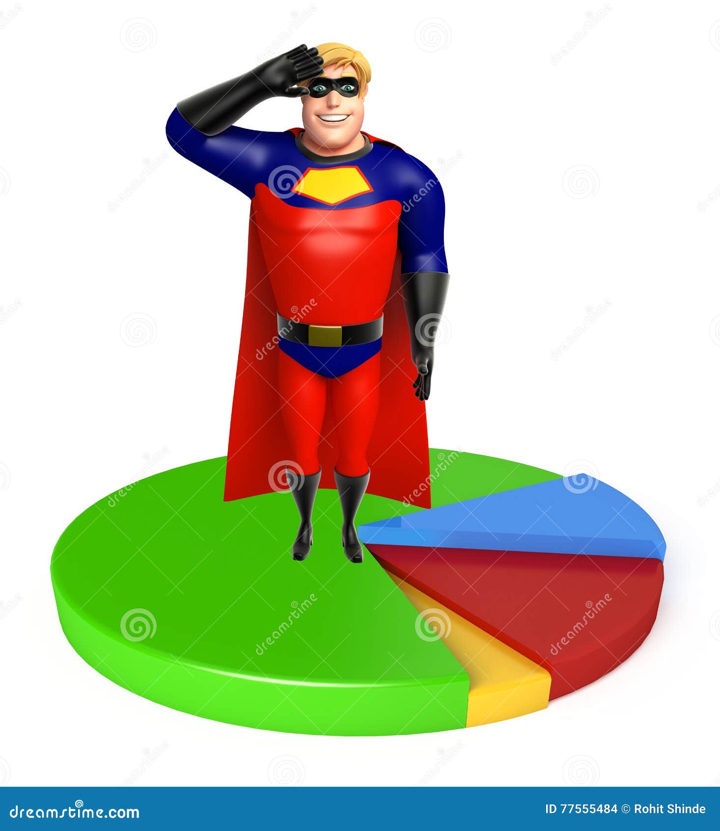 Superhero with Circle sign stock illustration. Illustration of healthy ...
