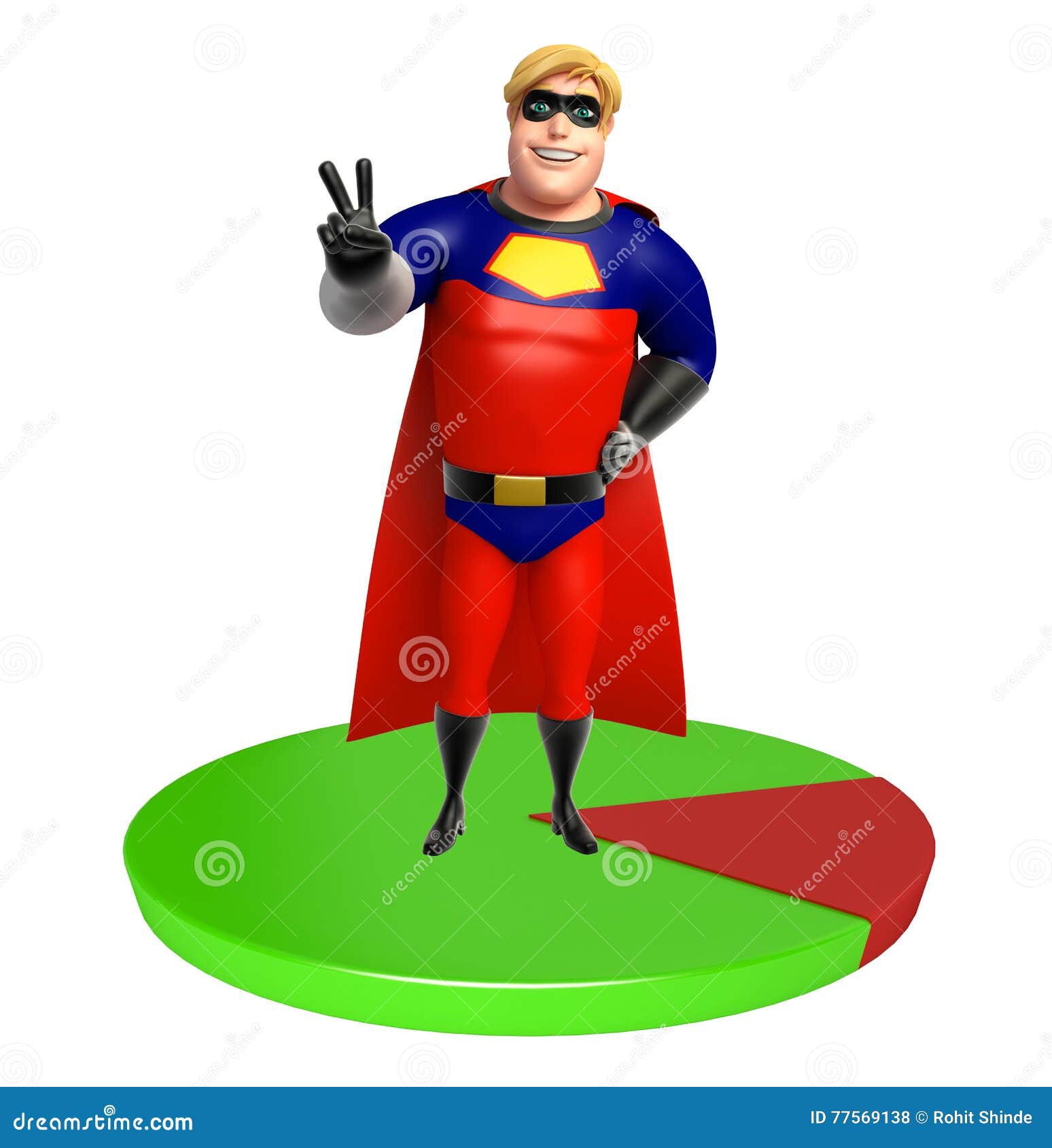 Superhero with Circle sign stock illustration. Illustration of fashion ...