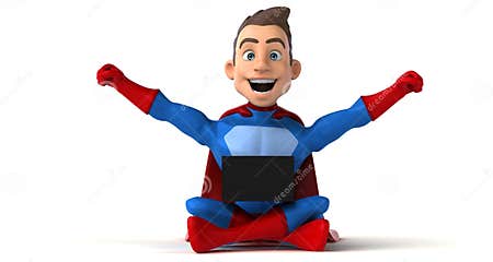 Superhero Coding - 3D Illustration Stock Illustration - Illustration of ...