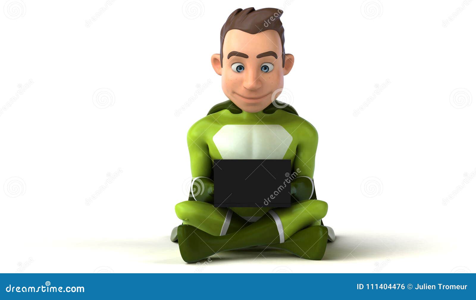 Superhero Coding - 3D Illustration Stock Illustration - Illustration of ...