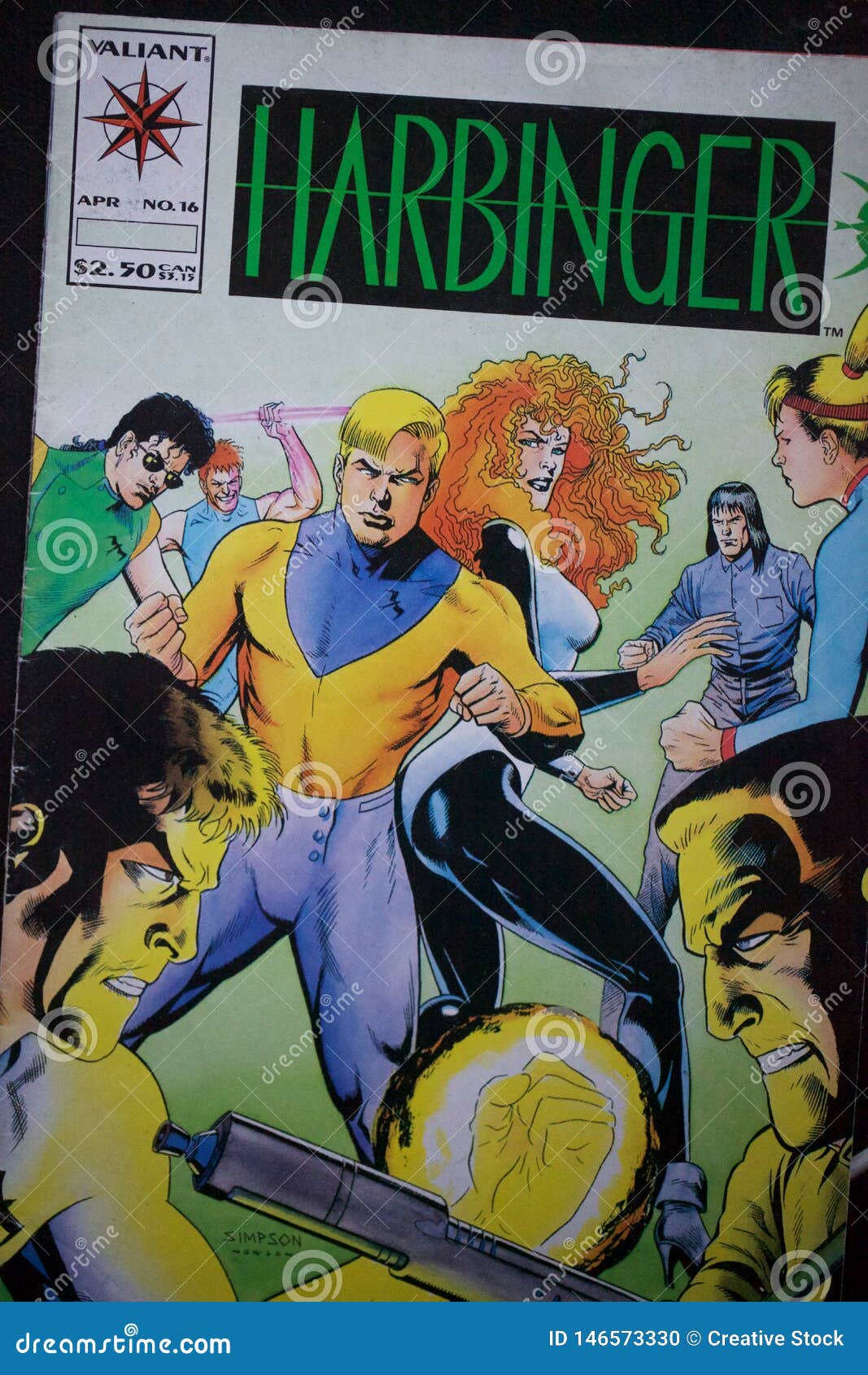 Superhero Comic Book Featuring Harbinger, Produced by Valiant Comics ...