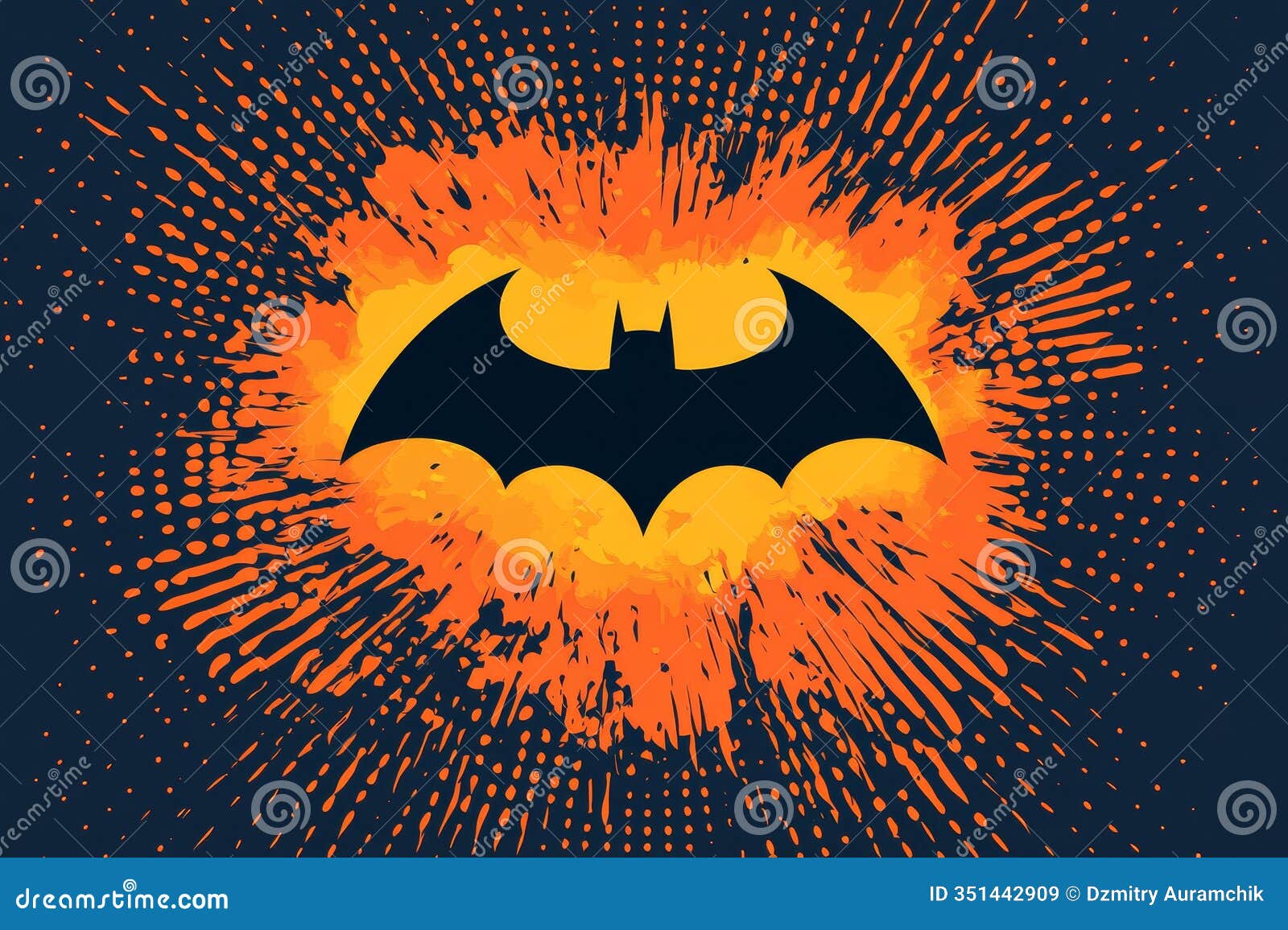 A Superhero Comic Book Panel Background with a Central Opening, Using a ...