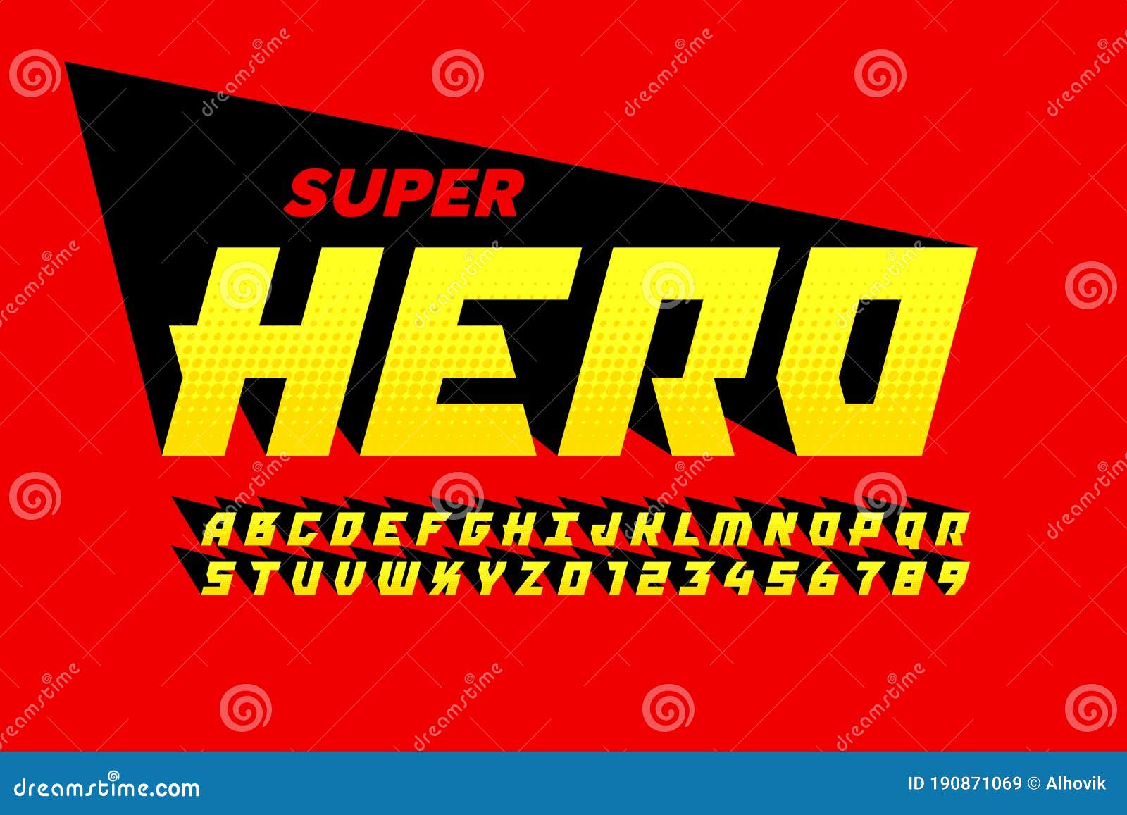 Superhero Comics Style Font Stock Vector - Illustration of print ...