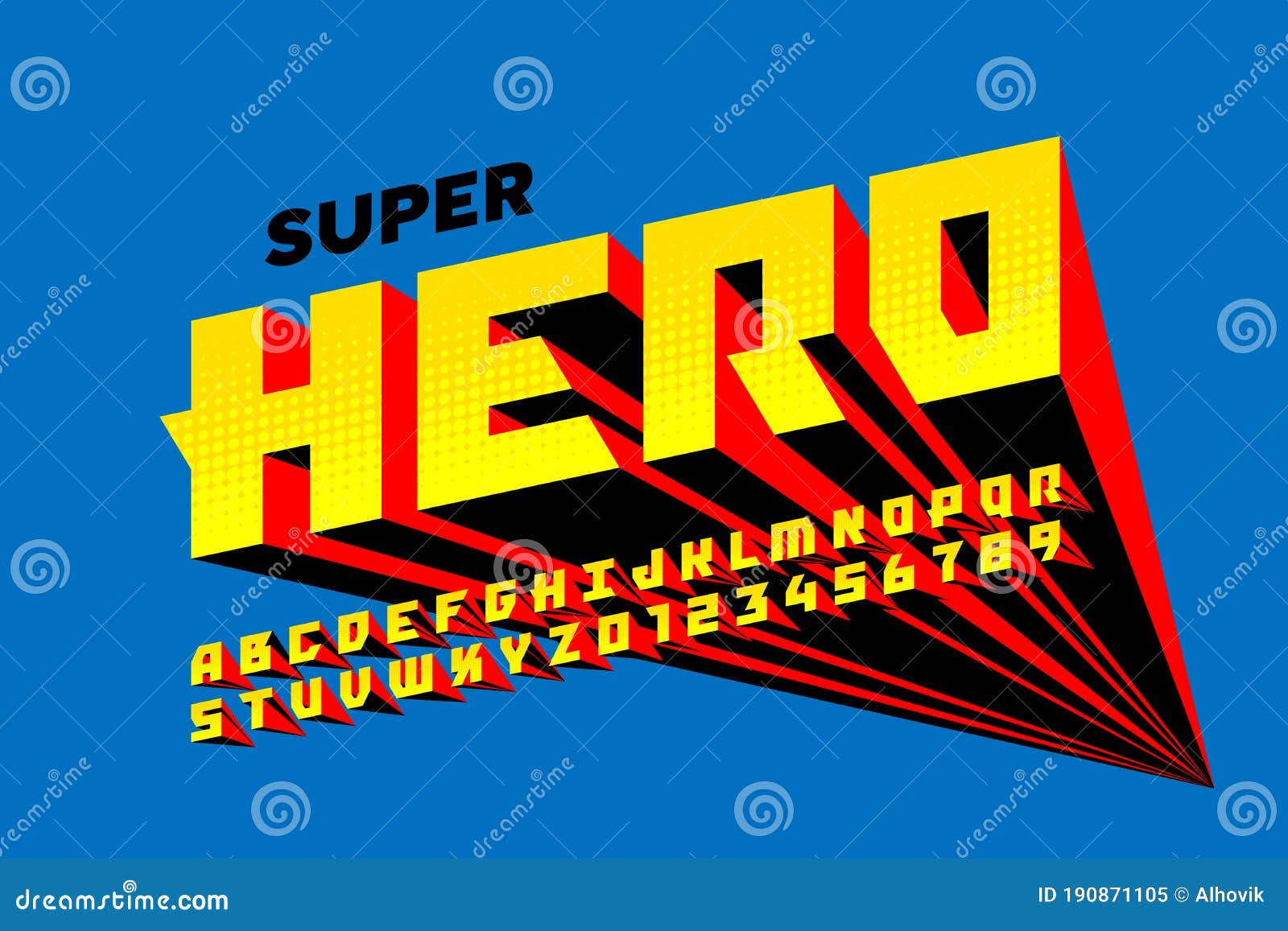 Superhero Comics Style Font Stock Vector - Illustration of font ...