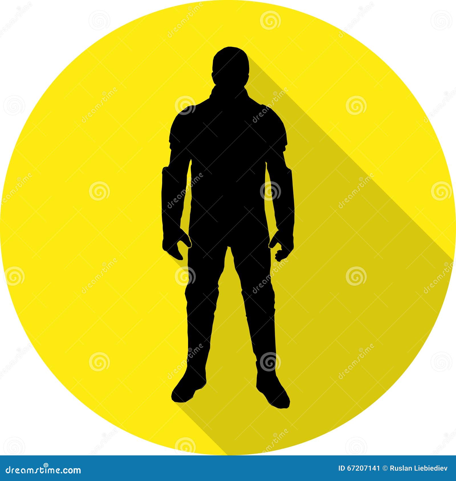 Superhero Costume. with Flat Shadow Stock Illustration - Illustration ...