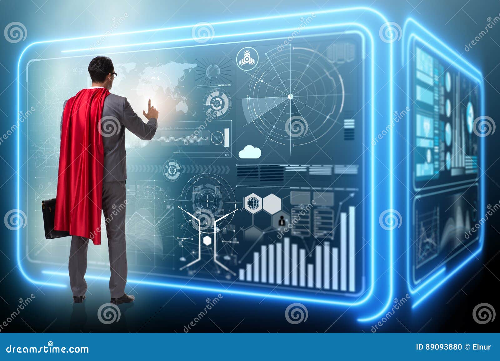 The Superhero in Data Management Concept Stock Photo - Image of ...