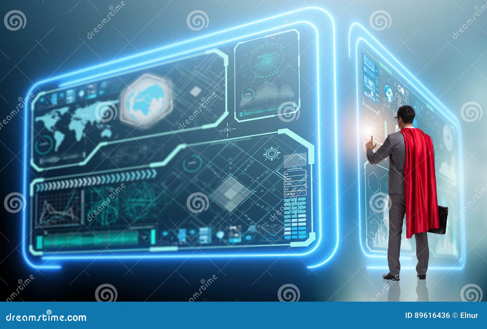 The Superhero in Data Management Concept Stock Photo - Image of ...
