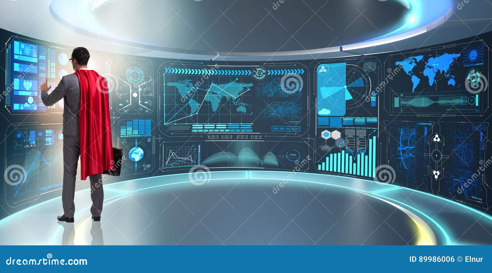 The Superhero in Data Management Concept Stock Photo - Image of digital ...