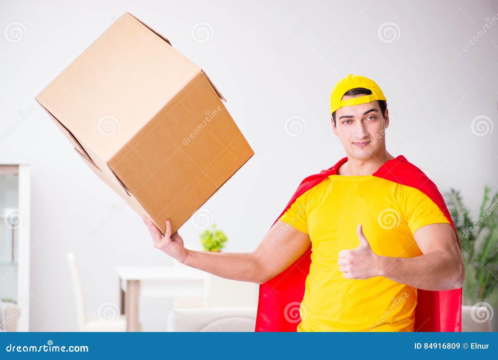 Superhero Delivery Guy With Box Royalty-Free Stock Photography ...