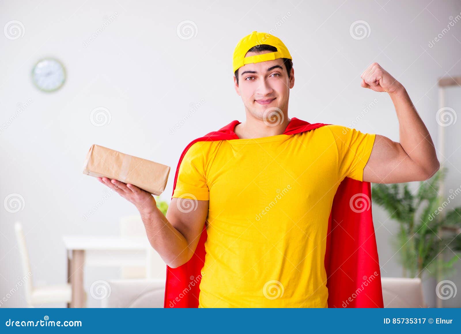 Superhero Delivery Guy With Box Royalty-Free Stock Photography ...