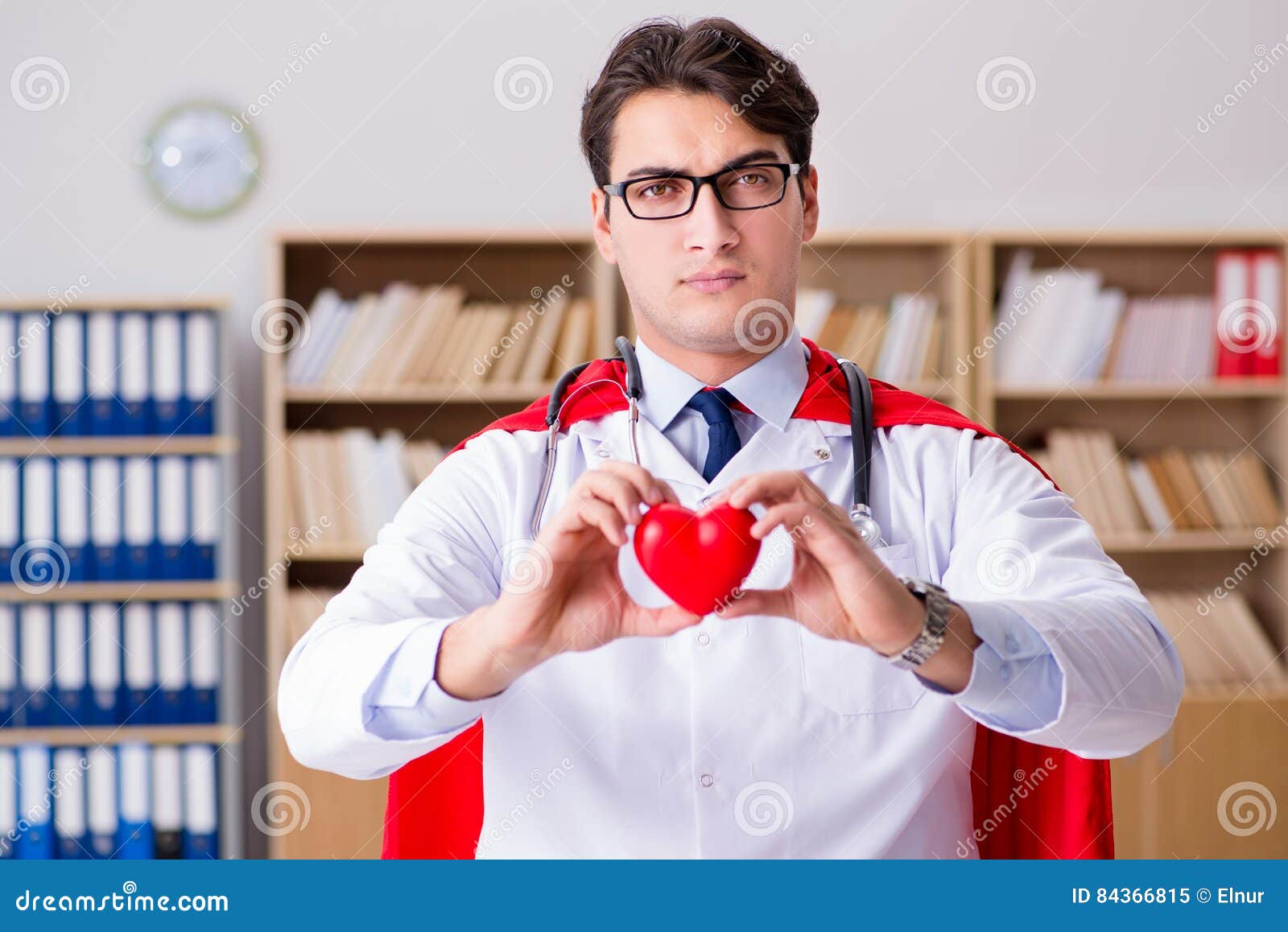 The Superhero Doctor Working in the Lab Hospital Stock Image - Image of ...