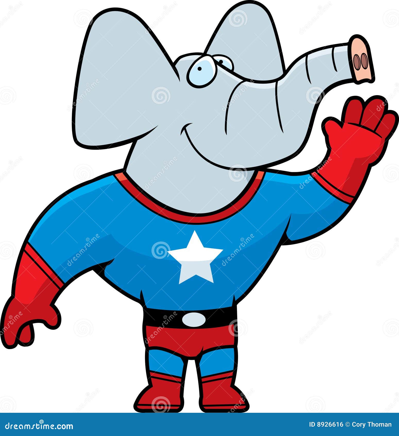Superhero Elephant stock vector. Illustration of cartoon - 8926616