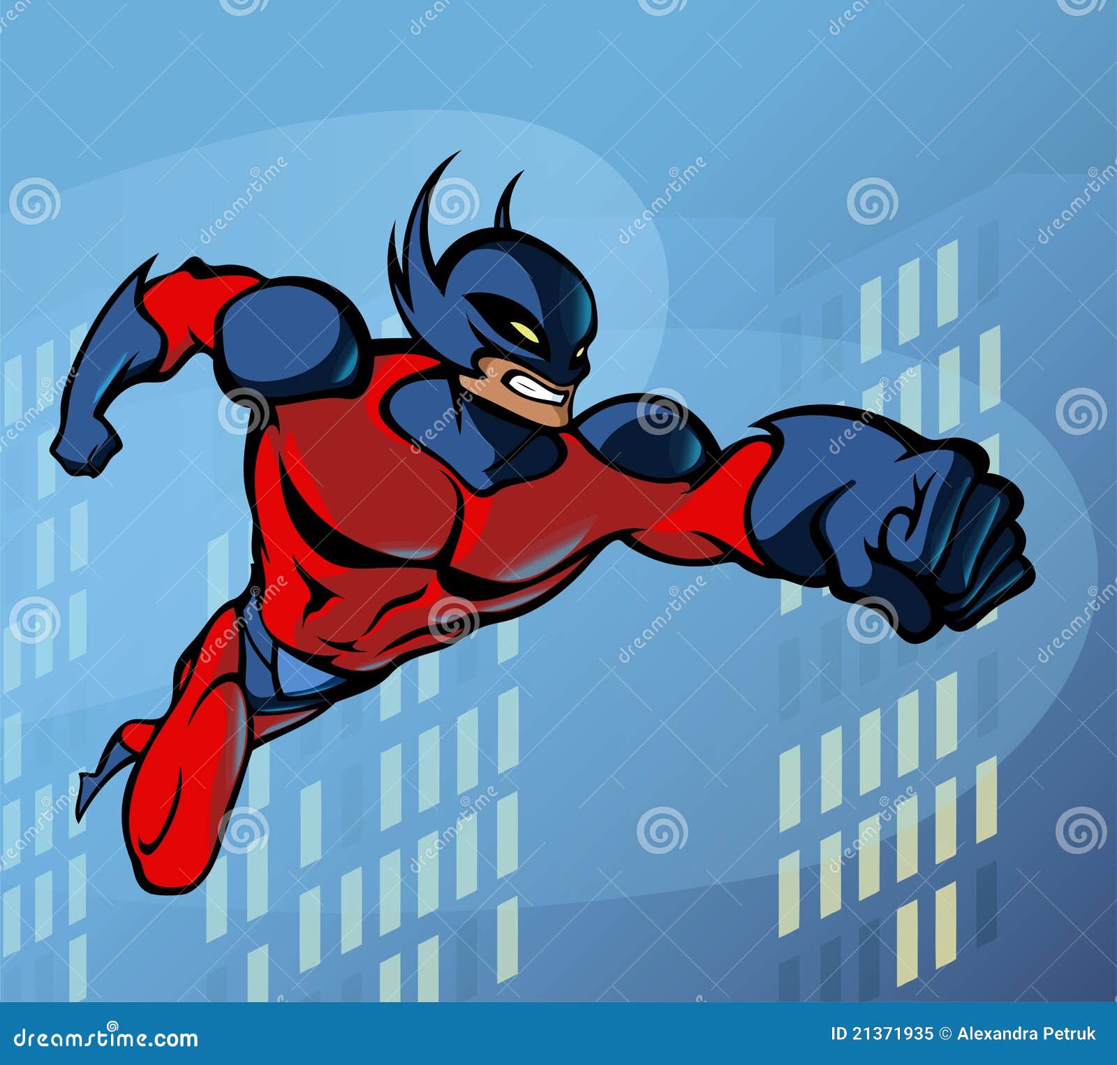 Superhero flight stock vector. Illustration of point - 21371935