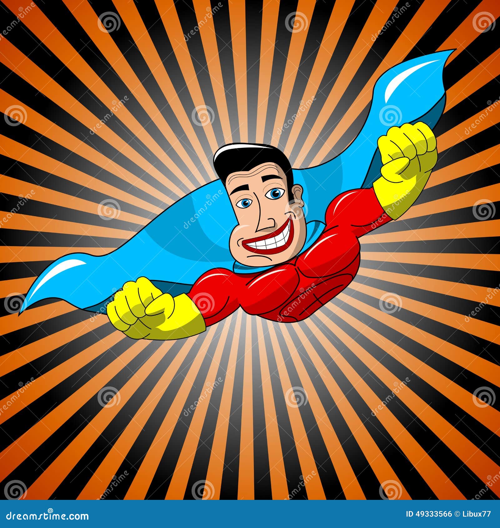 Superhero Flying stock vector. Illustration of rescue - 49333566