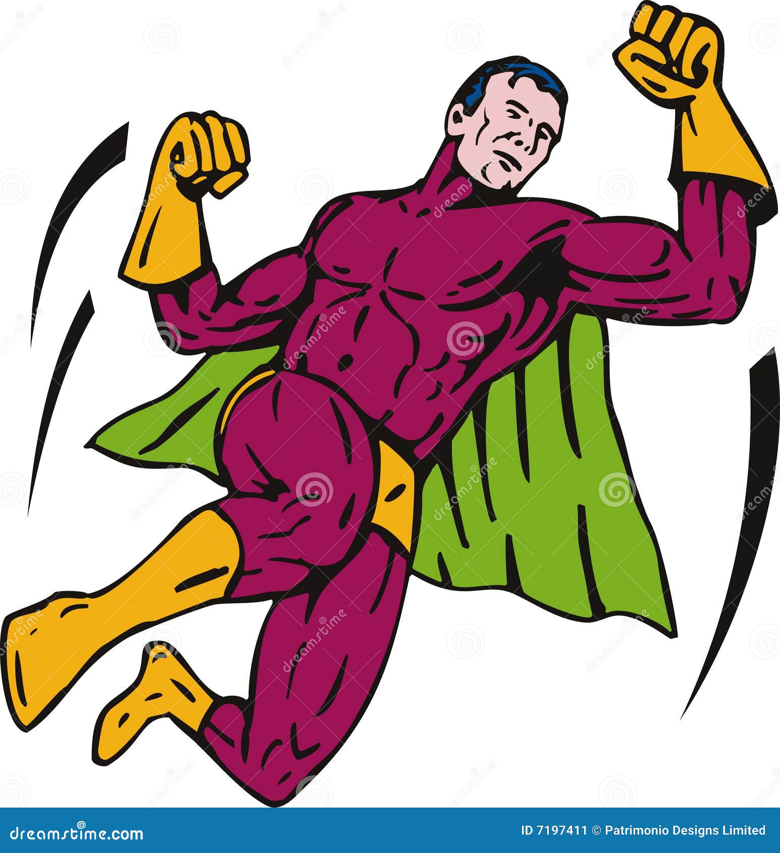 Superhero Flying Punch Stock Illustrations – 121 Superhero Flying Punch ...