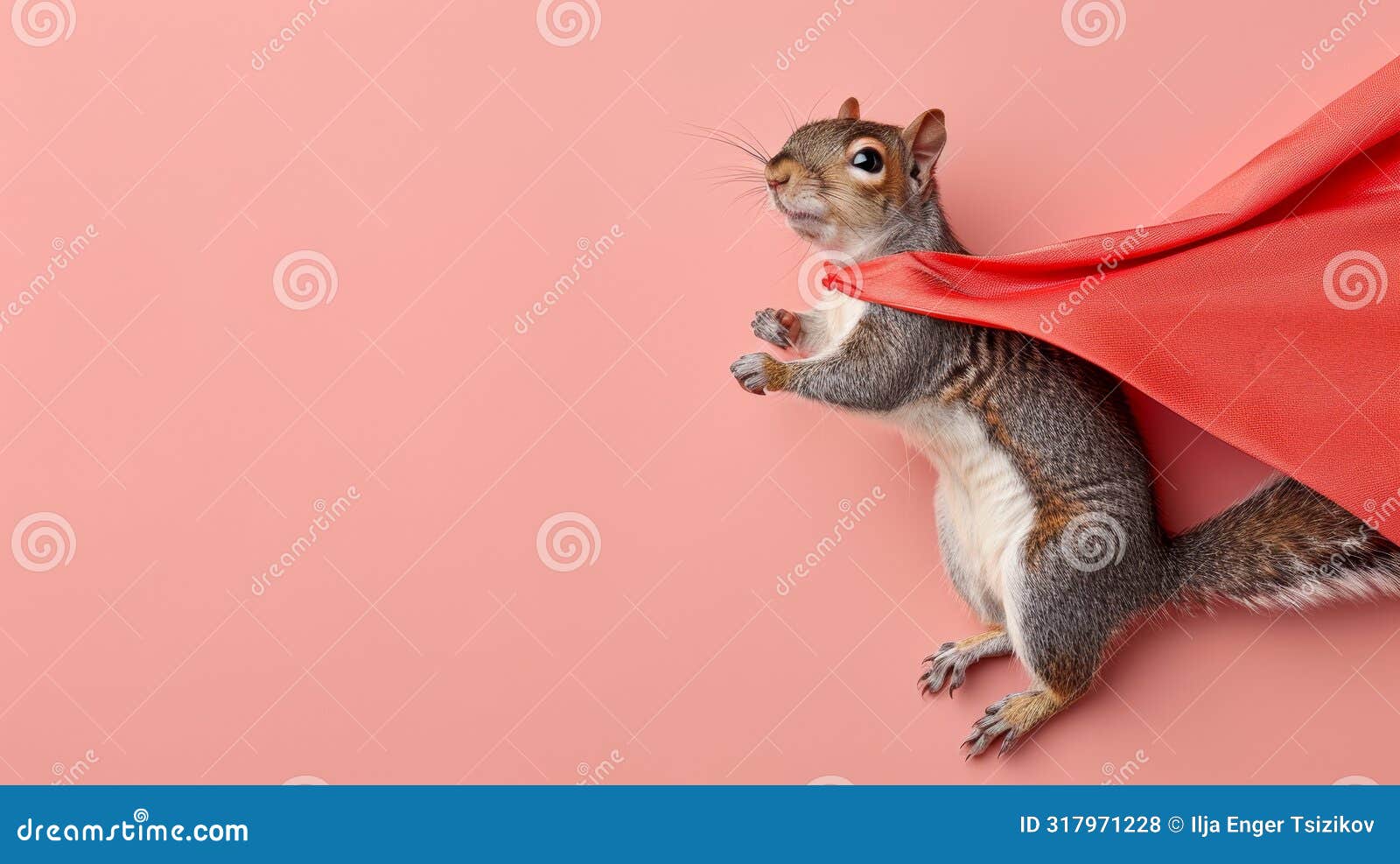 Superhero Flying Squirrel in Cape on Gradient Pastel Background, Ideal ...