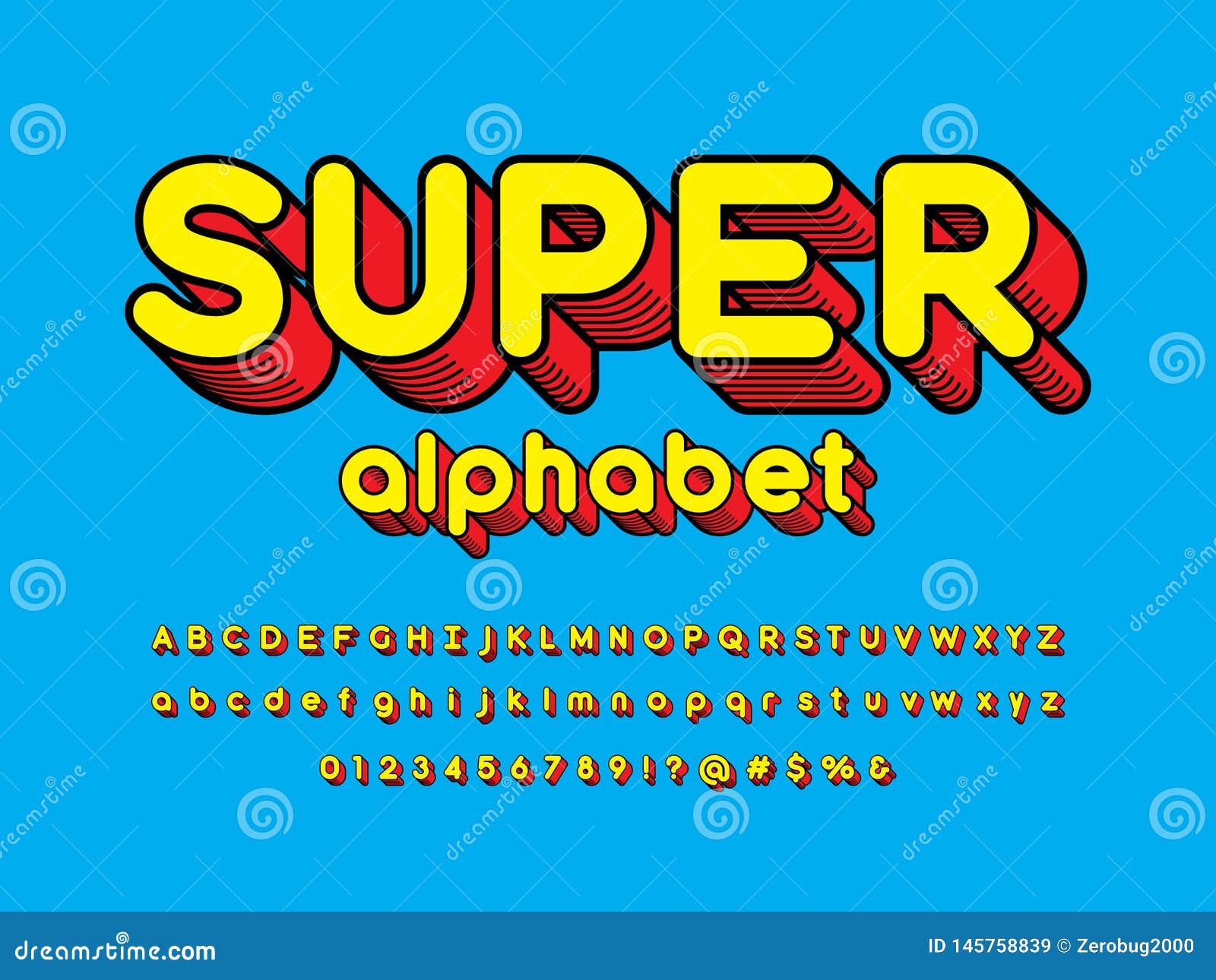 Superhero font stock vector. Illustration of lettering - 145758839