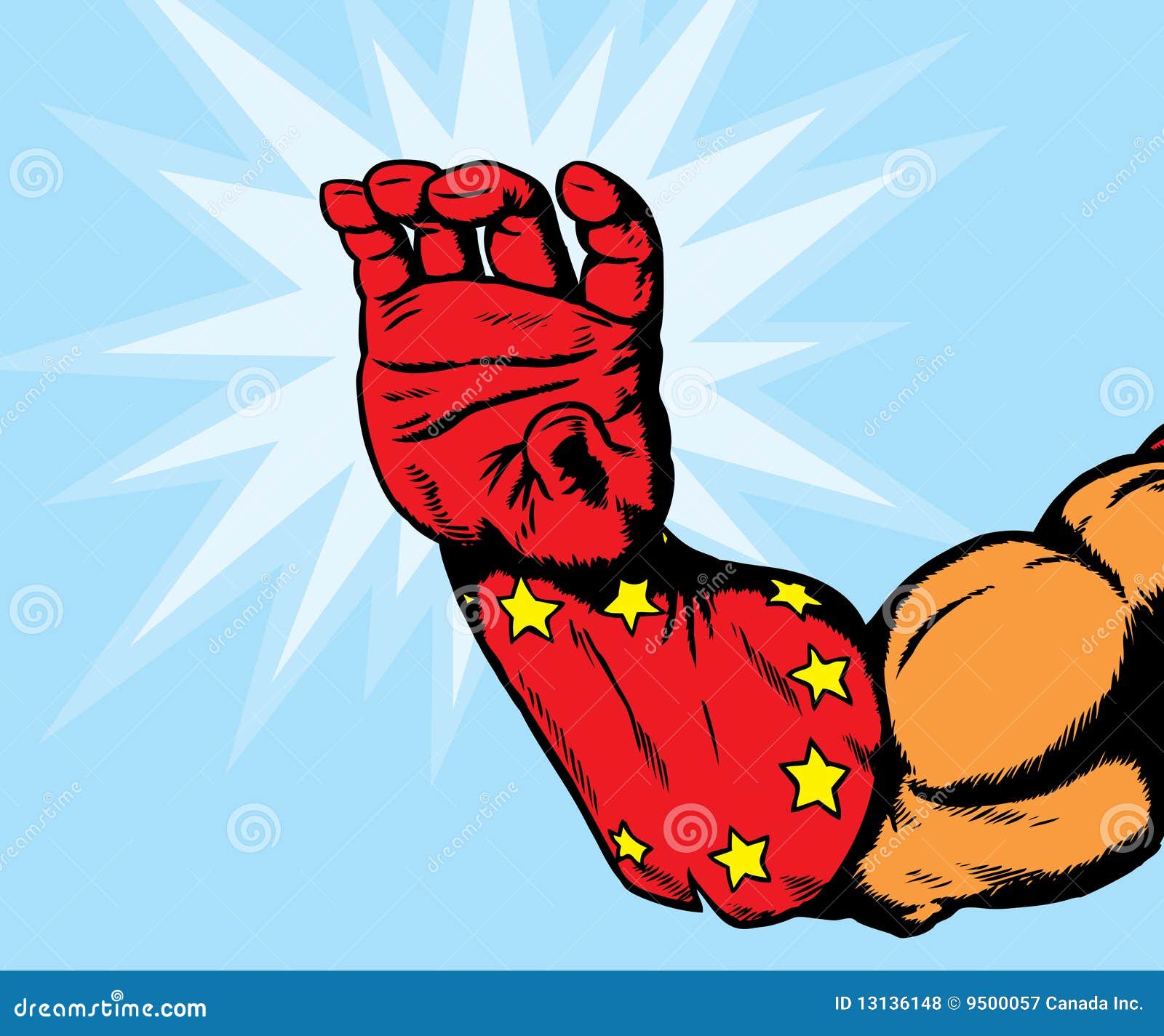 Superhero Hand Can Be Holding Anything. Stock Vector - Illustration of ...