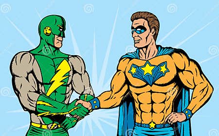 Superhero handshake stock vector. Illustration of muscle - 8038912