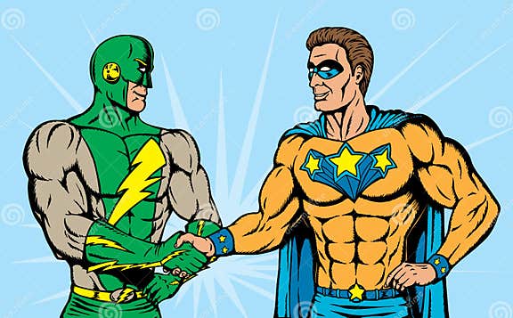 Superhero handshake stock vector. Illustration of muscle - 8038912