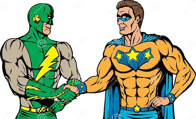 Superhero handshake stock vector. Illustration of muscular - 8038936