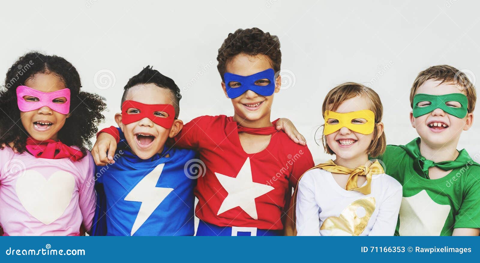 Superhero Kids Aspiration Imagination Playful Fun Concept Stock Image ...