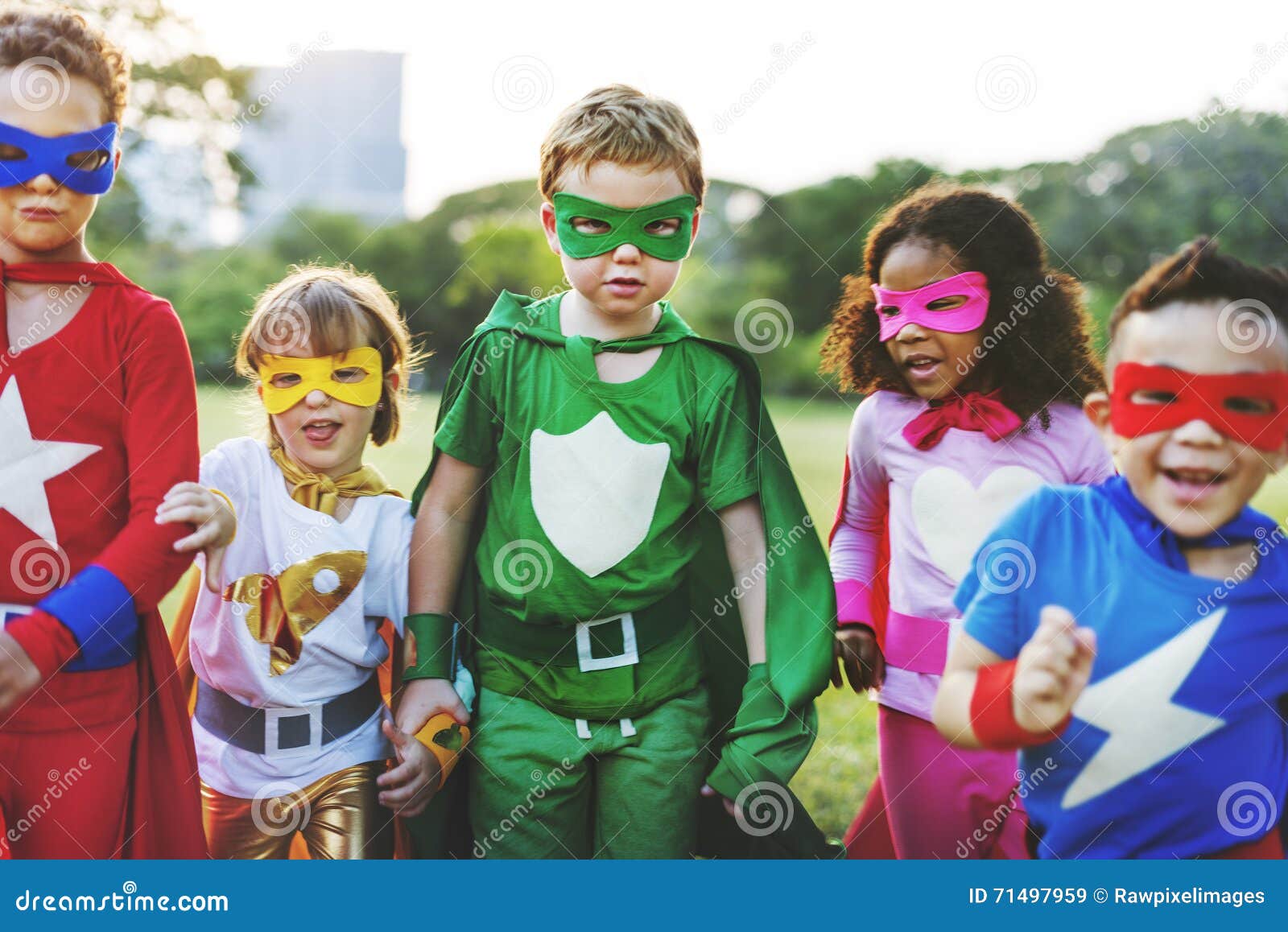 Superhero Kids Aspiration Imagination Playful Fun Concept Stock Image ...