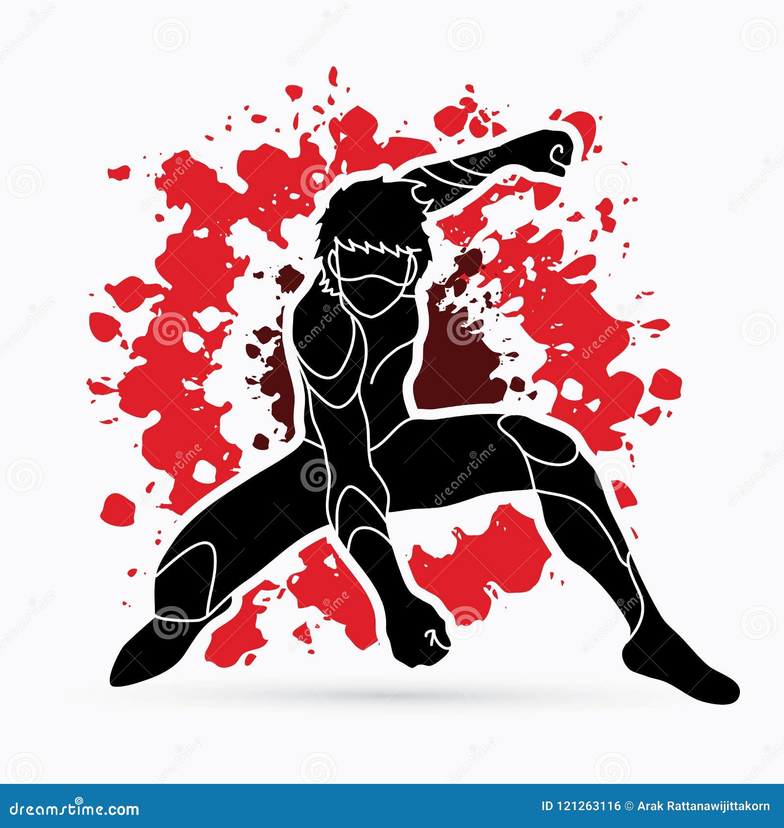 Superhero Landing Action, Cartoon Superhero Stock Vector - Illustration ...