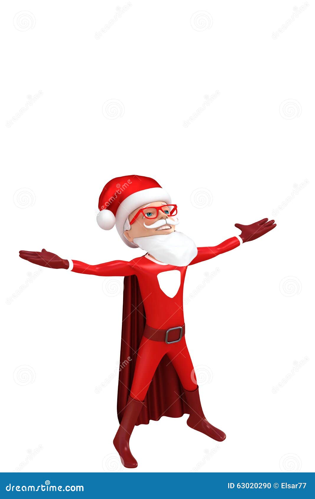 Superhero a little santa stock illustration. Illustration of december ...