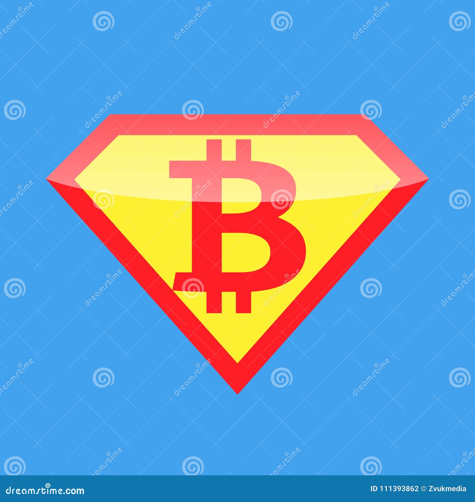Superhero Logo. Crypto Currency Bitcoin. Stock Vector - Illustration of ...