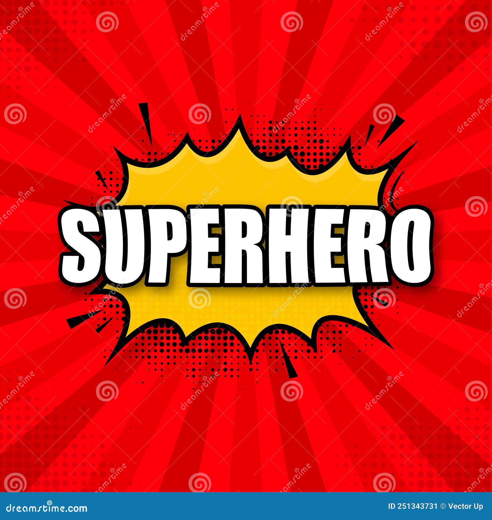 Superhero Logo Template. Frame with Divergent Rays. Super Hero Shield ...