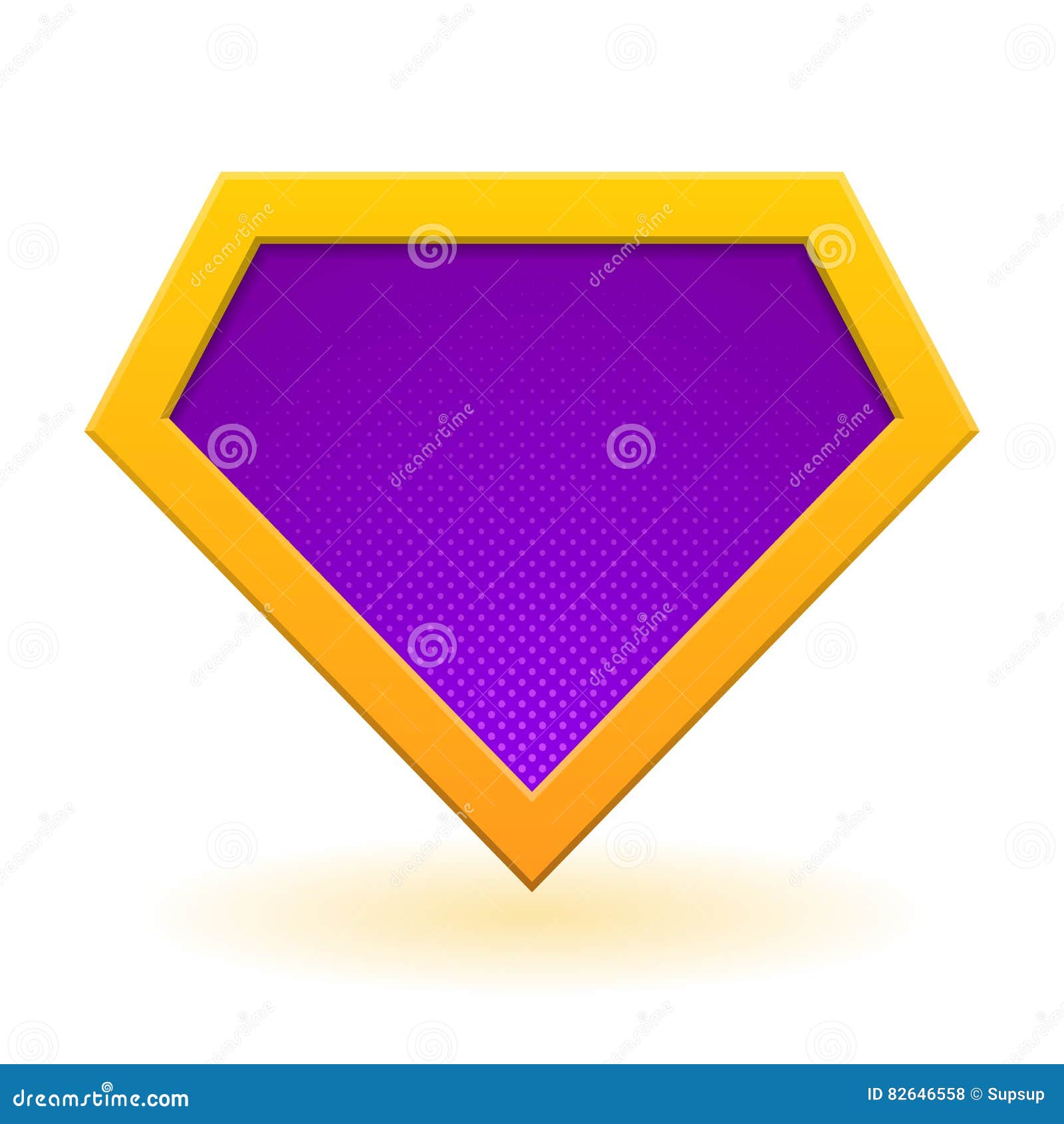 Superhero Logo Isolated On Transparent Background. Blank Comic Super ...