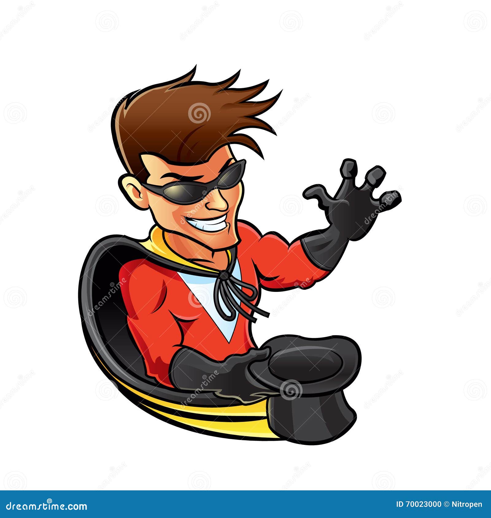 Superhero Magician Cartoon with Hat Stock Vector - Illustration of ...