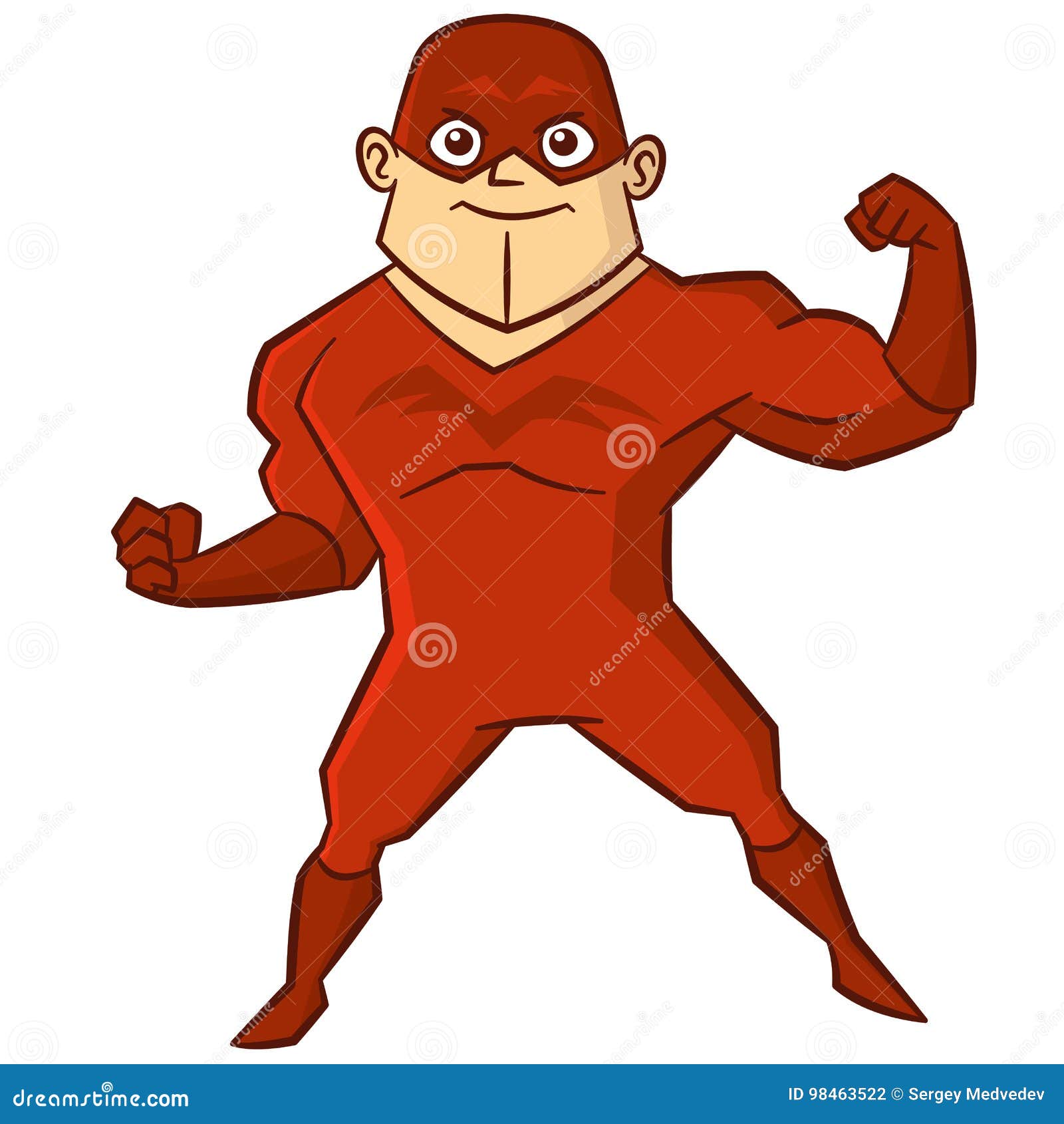 Superhero Man Cartoon Character Stock Vector - Illustration of retro ...