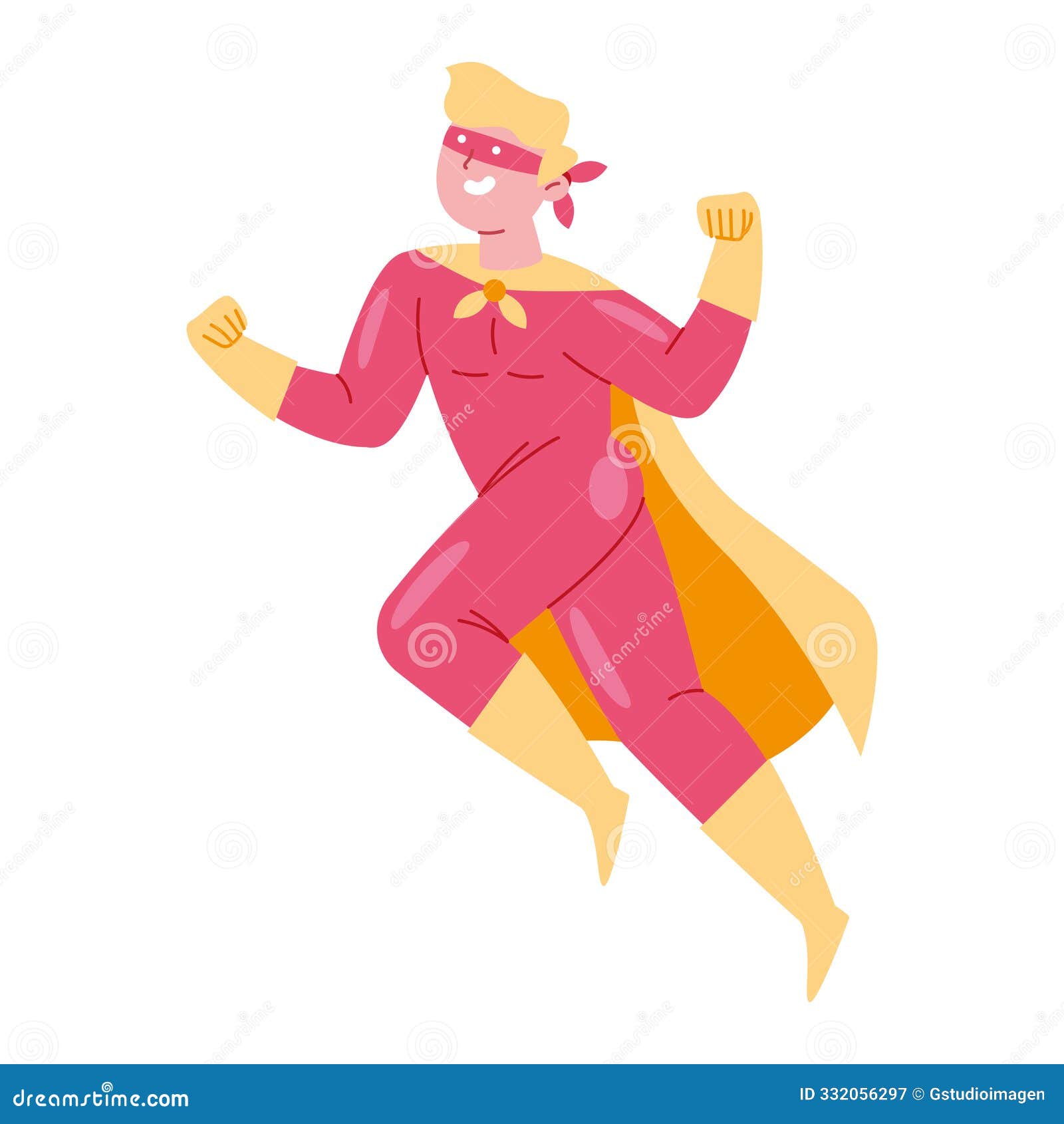 Superhero with Mask and Posing Stock Illustration - Illustration of ...