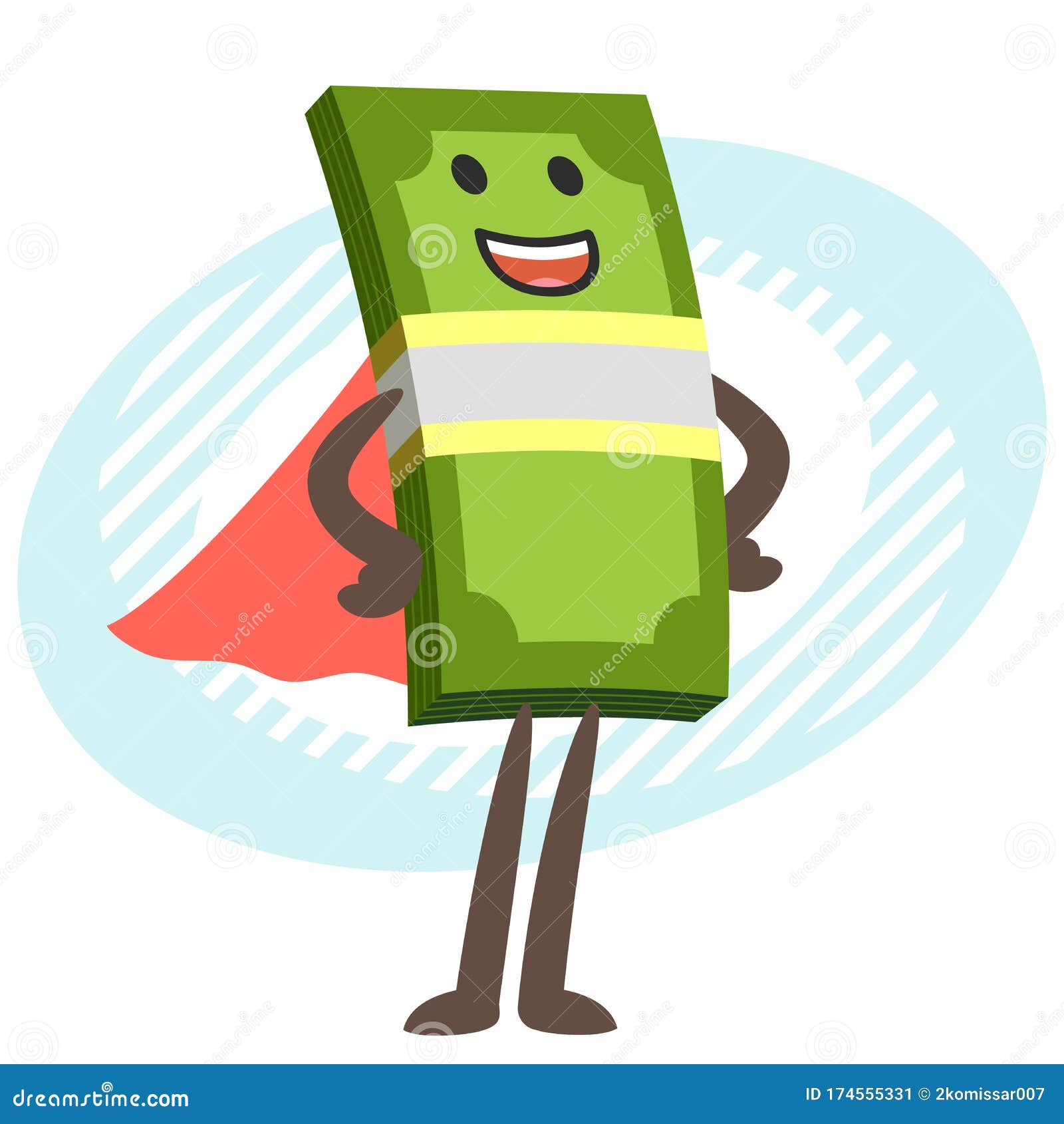 Superhero Money Character stock vector. Illustration of invest - 174555331