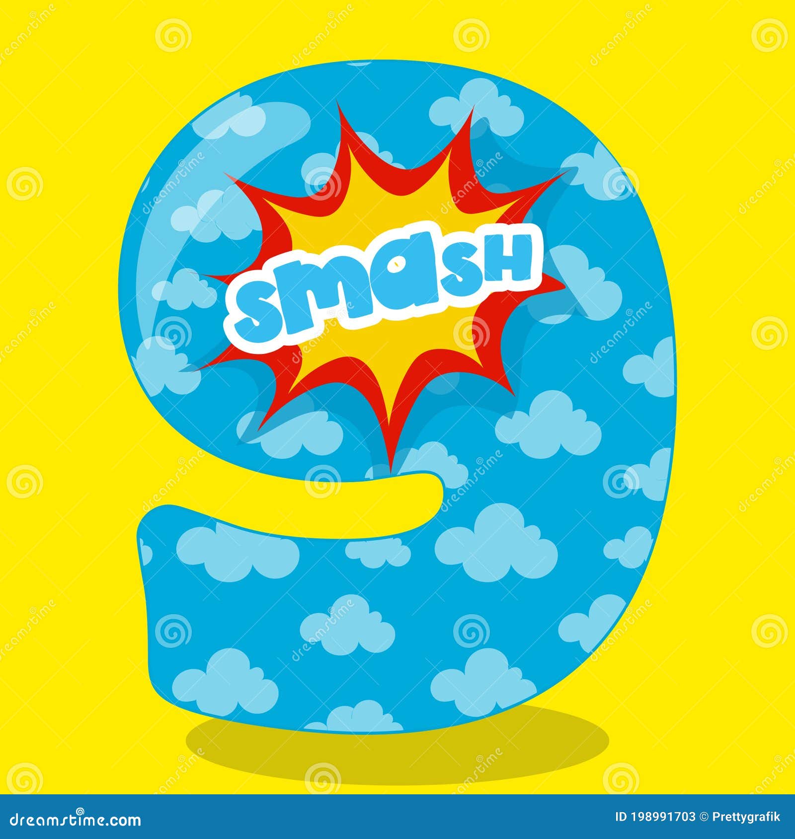 Superhero Numbers 9 09 stock vector. Illustration of superhero - 198991703