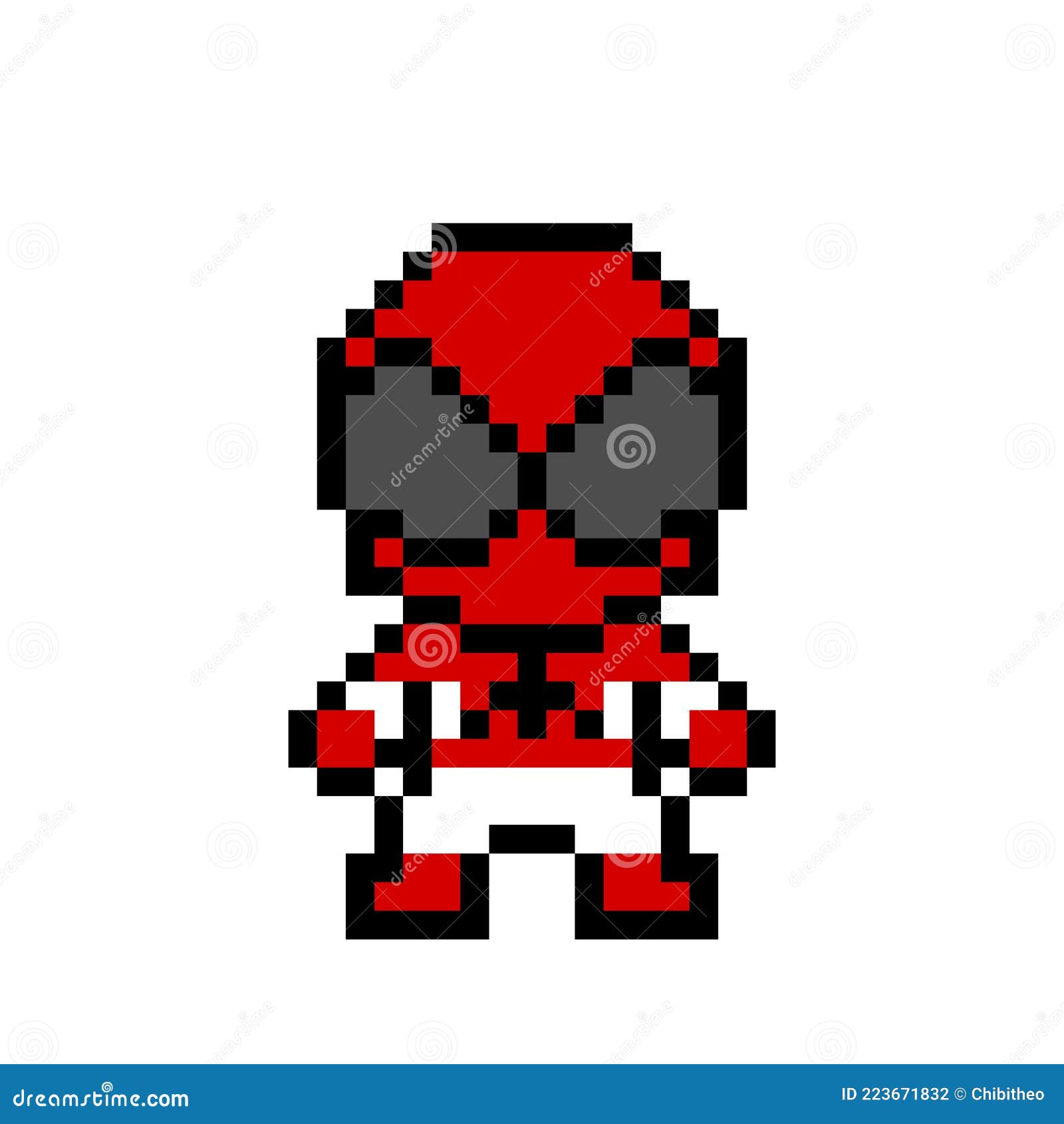 Superhero Pixel Pattern 8 Bit Stock Vector - Illustration of hero ...