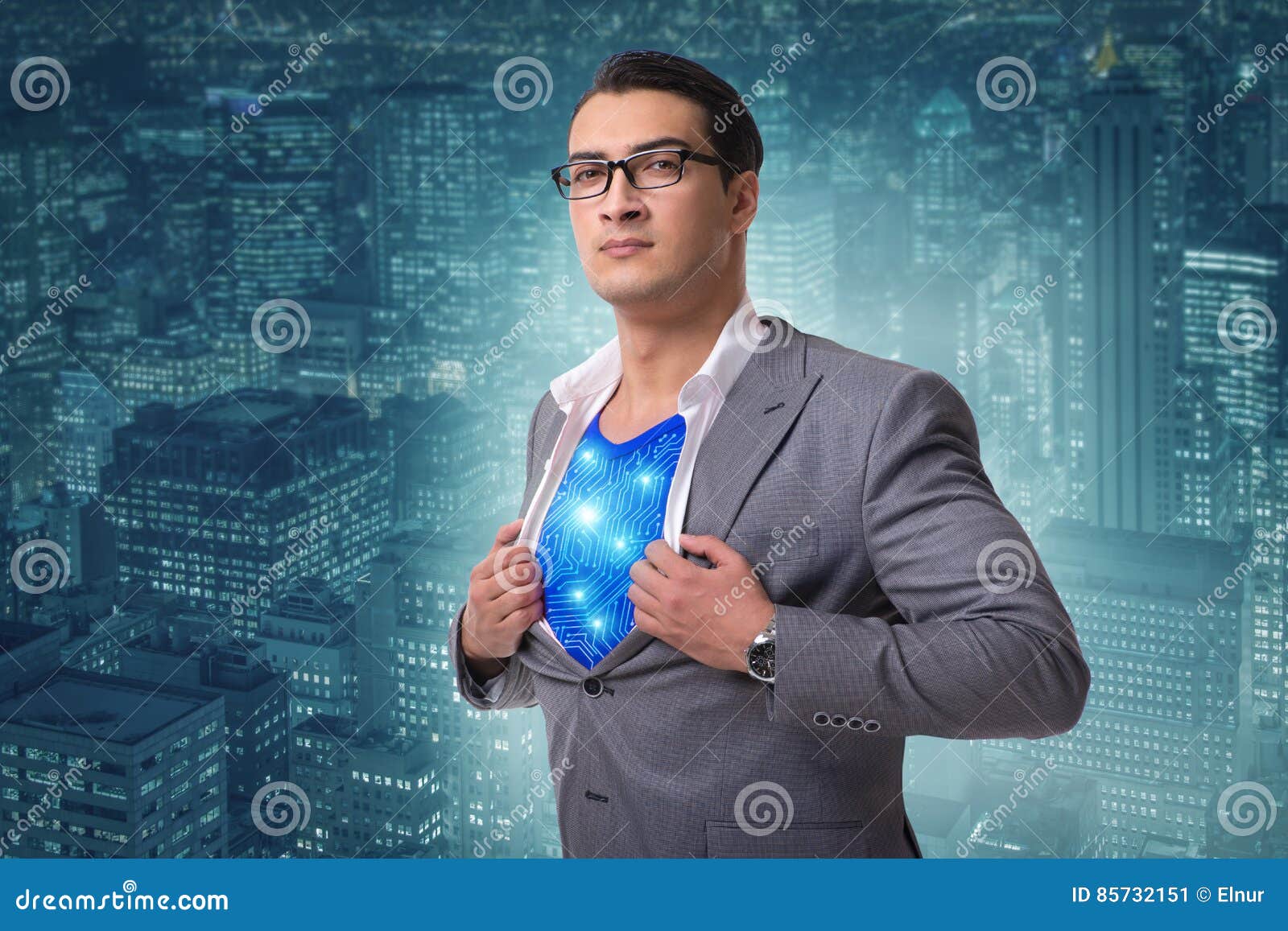The Superhero Preparing To Save the City Stock Image - Image of ...