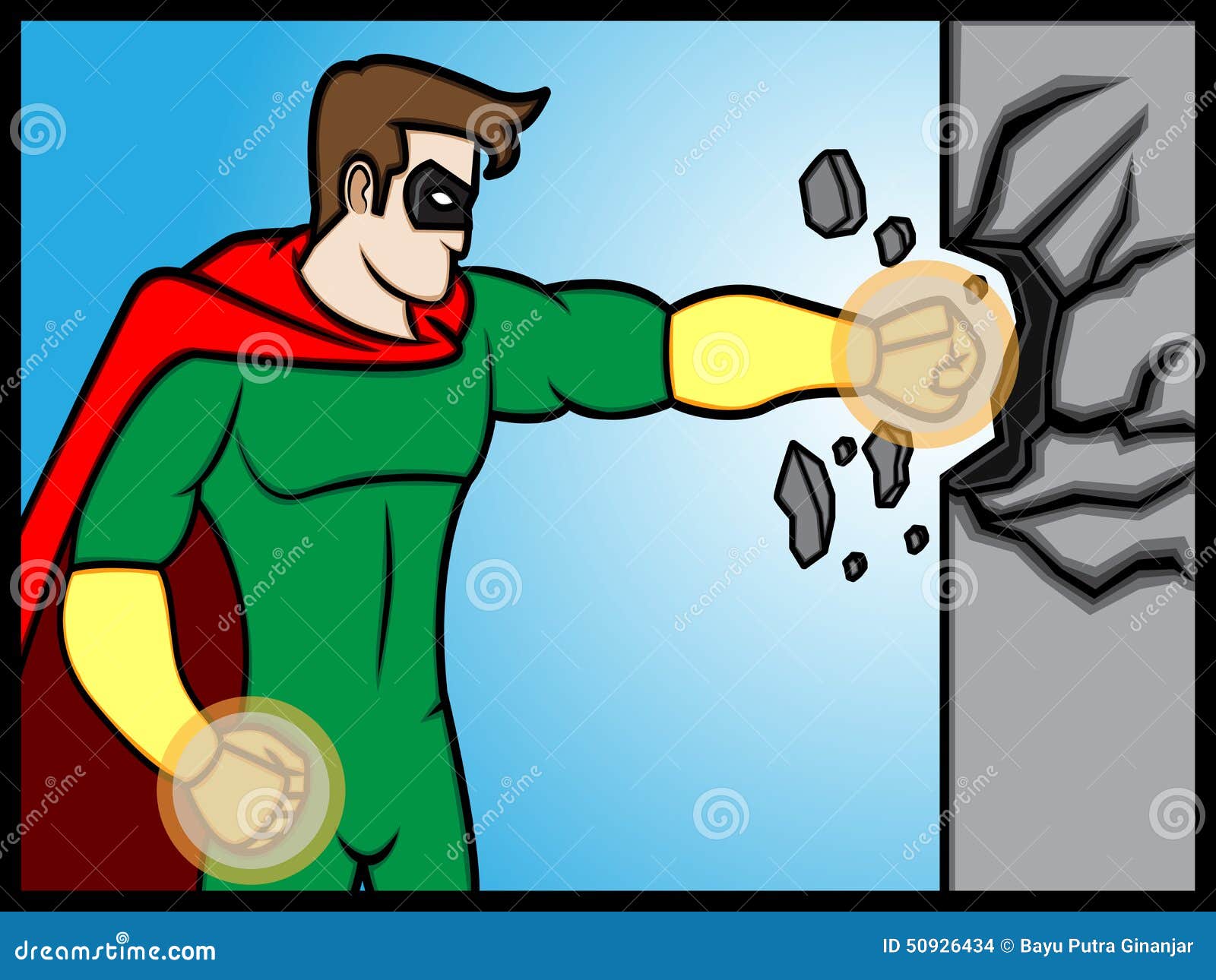 Superhero Punch stock vector. Illustration of action - 50926434