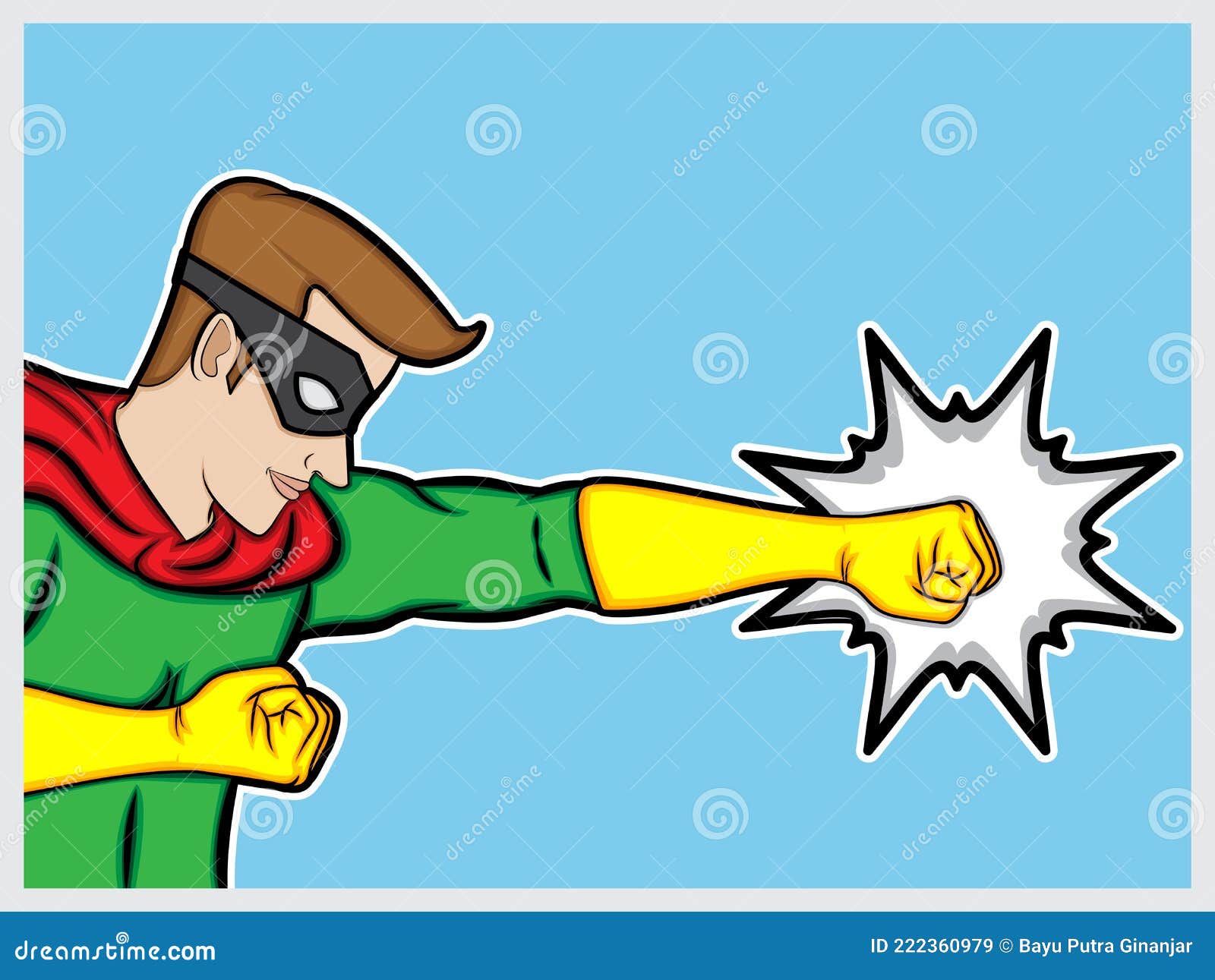 Superhero Punch Vector Illustration Stock Vector - Illustration of ...