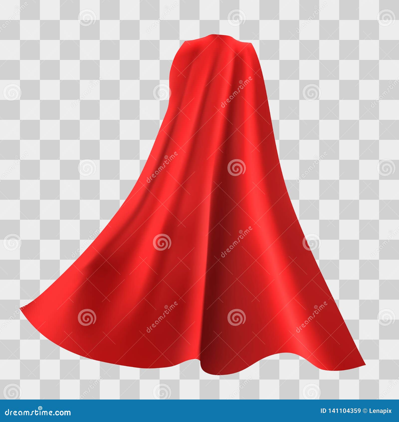 Superhero red cape stock vector. Illustration of cloak - 141104359