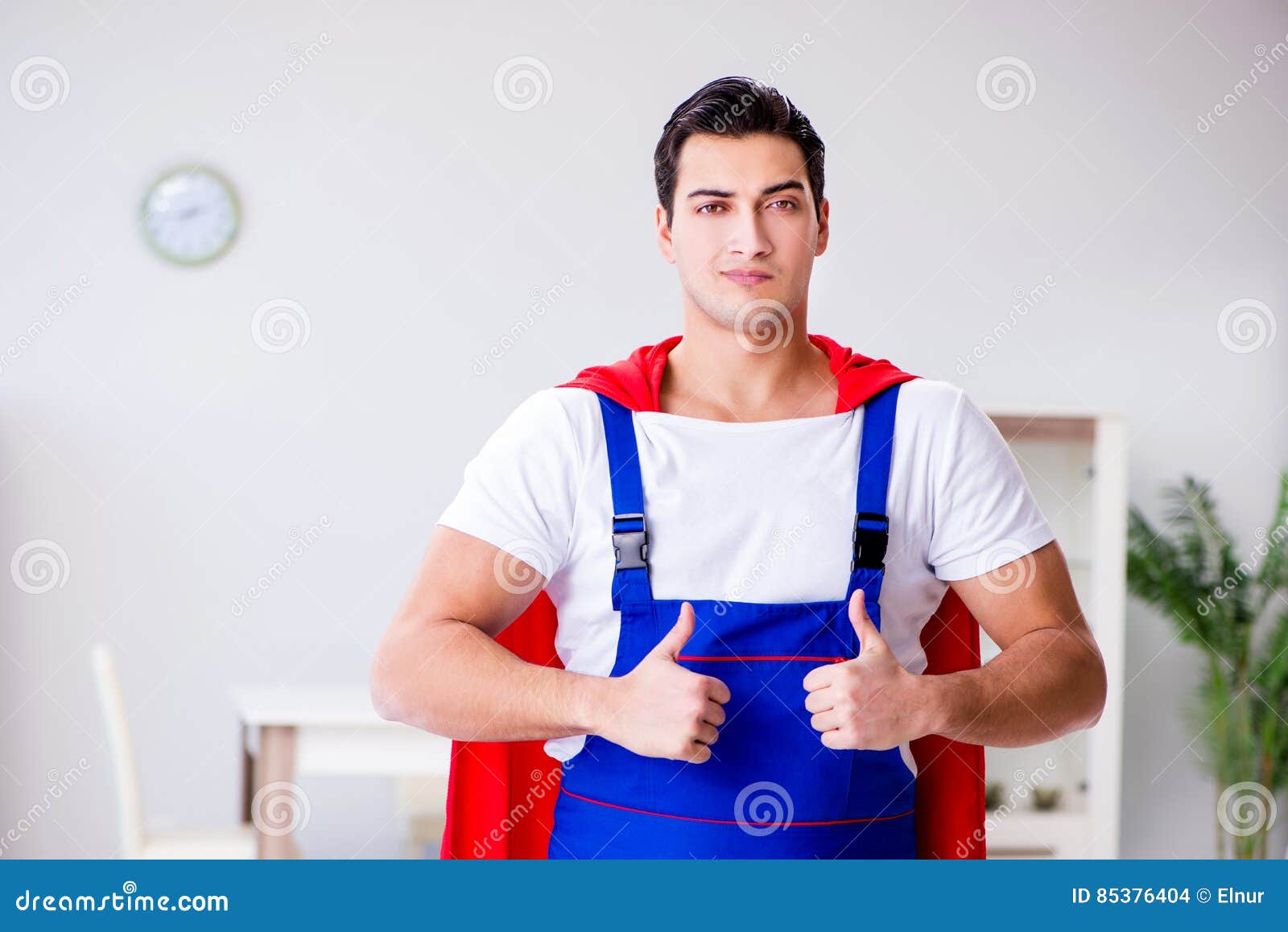The Superhero Repairman with Tools in Repair Concept Stock Photo ...