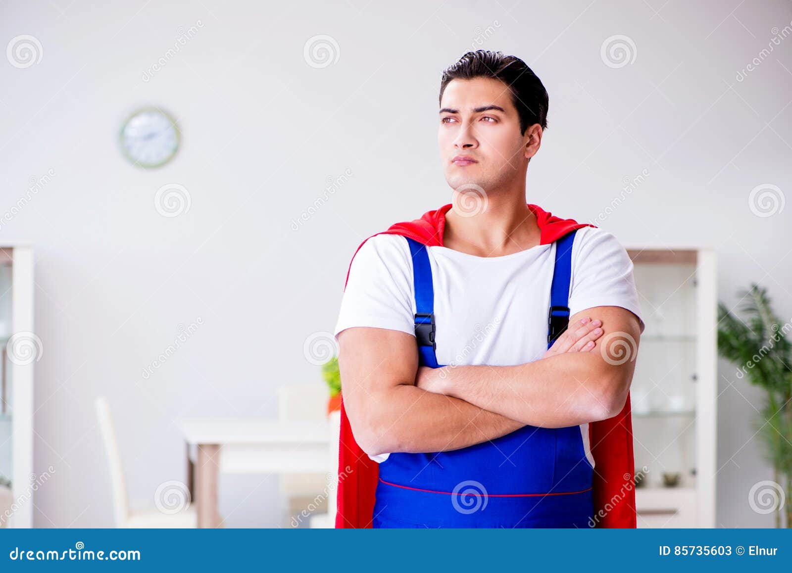 The Superhero Repairman with Tools in Repair Concept Stock Image ...
