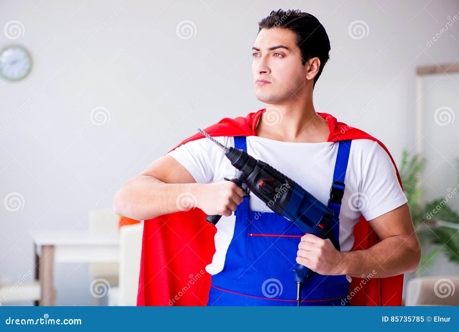 The Superhero Repairman with Tools in Repair Concept Stock Image ...