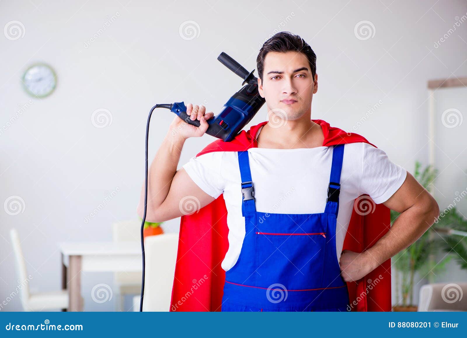 The Superhero Repairman with Tools in Repair Concept Stock Image ...